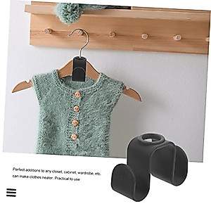 DOITOOL 20pcs Double Sided Hanger Hook Hangers for Clothes Metal s Hooks Cabinet Hook Hanger Extender Clips Connecting Buckle Hook Space Saving Clothes Hooks Metal Hanger Connector Hooks