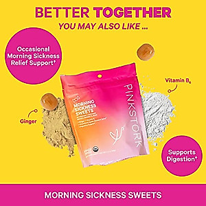 Pink Stork Total Prenatal Vitamin Gummies: Folic Acid, Vitamin D, B6 & More - Gummy Prenatal Vitamins for Women - Pregnancy Must Haves, Morning Sickness Relief, Women-Owned, 60 Raspberry Gummies
