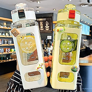 AXLOFO Kids Water Bottles with Straw: 24oz Cute Kawaii Water Bottle with Strap and Lid Reusable Non Spill BPA Free Tritan – Ideal For School Nursery Sports Picnic