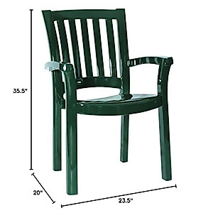 Compamia Sunshine Resin Patio Dining Arm Chair in Green (Set of 2)