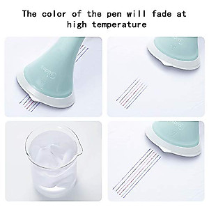 4 Piece Set,Heat Erasable Fabric Marking Pens with 16 Refills,4 Colors Heat Erasable Pens for Quilting, Sewing and Dressmaking