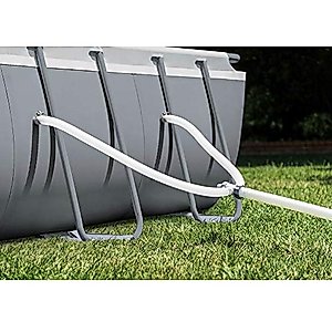 Intex 26377EH 32ft x 16ft x 52in Ultra XTR Frame Above Ground Rectangular Swimming Pool Set with 2 Inflatable Recliner Lounge Chairs and Cooler Float