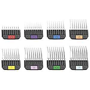WAHL Professional Animal Stainless Steel Attachment Guide Comb Set for Detachable Blade Pet, Dog, Cat, and Horse Clippers (3390-100)