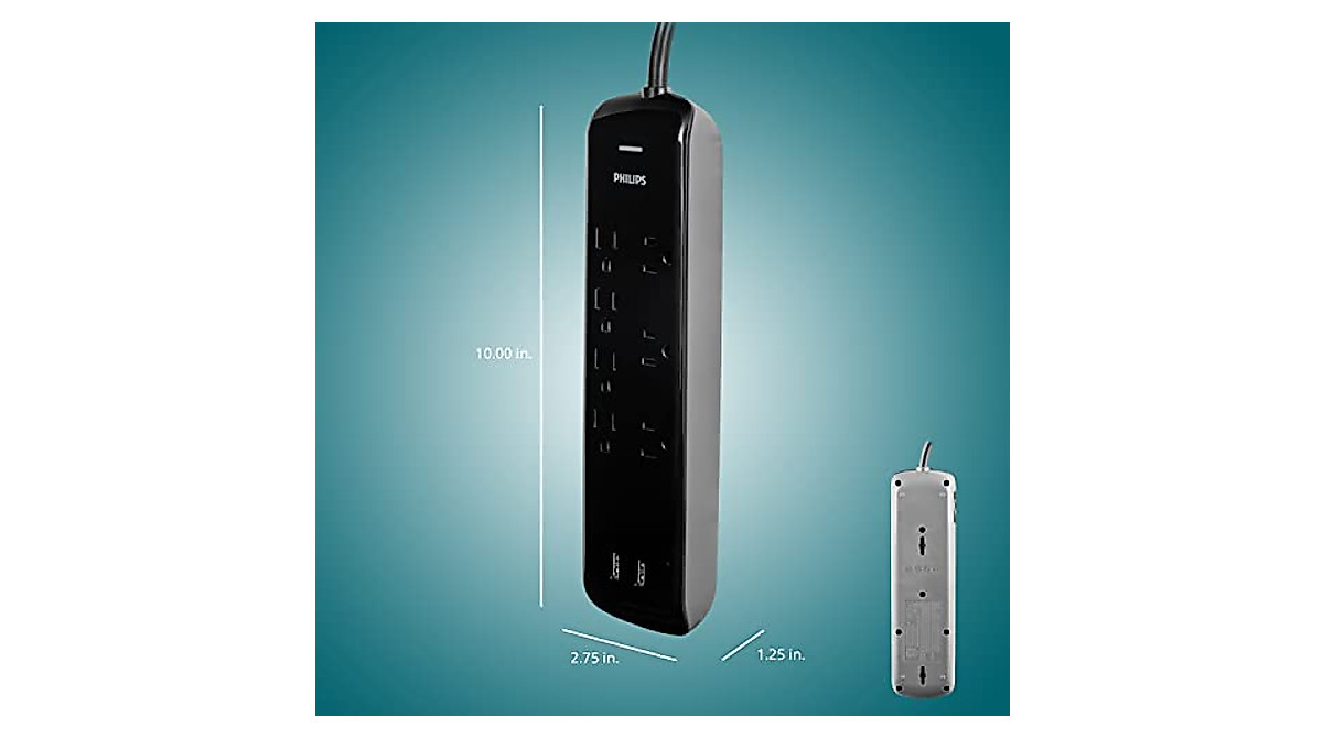 Philips 7-Outlet Surge Protector with USB Charging