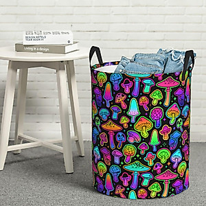 Xioaidjaa Laundry Basket Sychedelic Mushrooms Collapsible Laundry Baskets Lightweight Waterproof Clothes Basket Kitchen Living Room Bathroom Laundry Hamper Clothes Book Sundries Storage Basket
