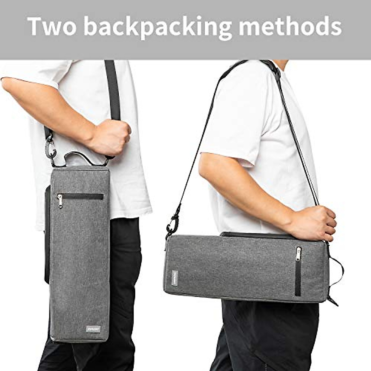 OSPUORT Golf Cooler Bag Waterproof Insulated with Detachable Shoulder Strap - Hold 6 Pack of Cans or Two Bottles of Wine (Grey)