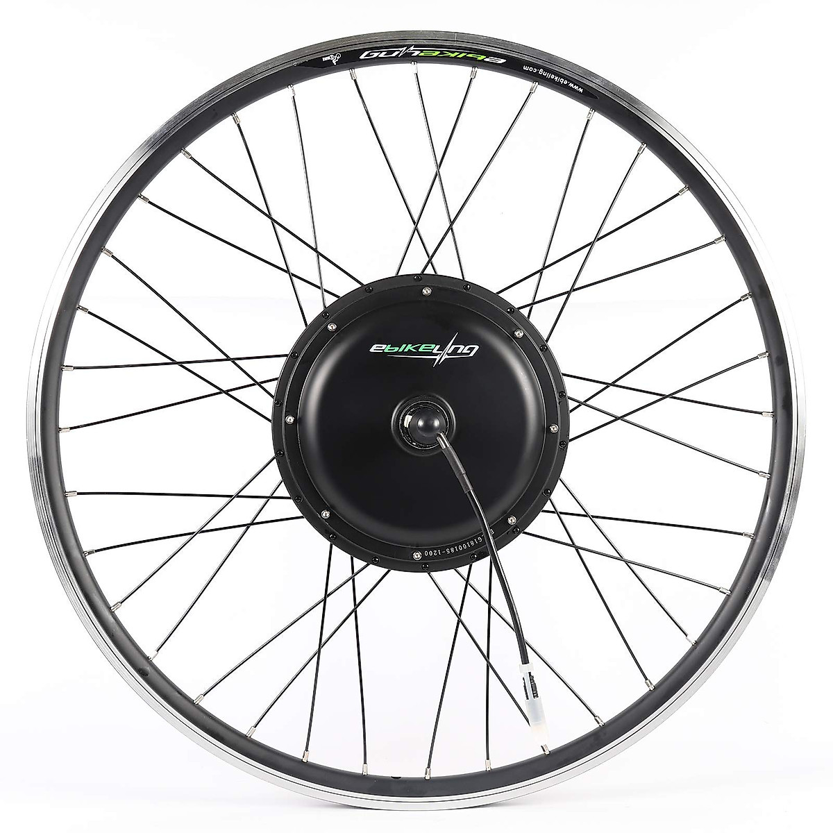 EBIKELING Waterproof Ebike Conversion Kit for Electric Bike 700C Front or Rear Wheel Electric Bicycle Hub Motor Kit, 1200W, Front/LCD/Thumb