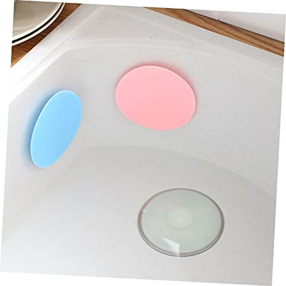 5pcs Workshop Sink Gadget Kitchen Sink Gadget Sink Covers Bathtub Plugs Sucker Sink Plug Bathroom Sink Gadget Odor-Proof Sink Cover Drainer Silicone Sink Cover