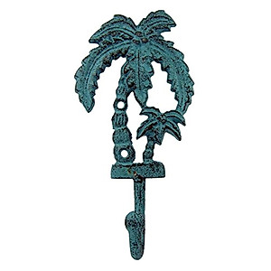 K-Musculo Palm Tree Cast Iron Wall Hooks 8 Inch (Set of 2)