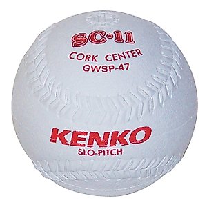 Markwort Kenko High Tech Softball with Cork Center- 1 Dozen (White, 11-Inch)