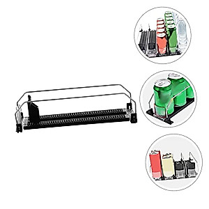 GANAZONO Drink Manager Vending Machine Pusher Drinks Organizer for Fridge Drinks Pusher Shelf Plastic Drinkware Vending Machines Plastic Cart Plastic Pusher Machine Plastic Drink Pusher