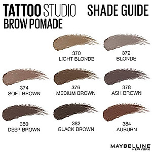 Maybelline TattooStudio Brow Pomade Long Lasting, Buildable, Eyebrow Makeup, Ash Brown, 1 Count