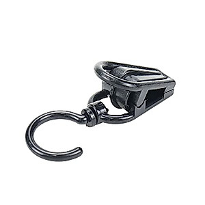 Bisbai 10 Pcs Hanging Hold Clips Portable Travel Hangers Clips Laundry Hooks Clip Home Swivel Laundry Clips Clothes Pins for Curtain Socks Towel Boot(Black)