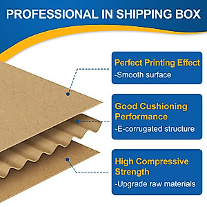 Famagic 12Pack 7x5x2 Small Mailing Boxes - Brown Shipping Boxes for Small Business, Corrugated Cardboard Mailer Boxes for Packaging, Bulk