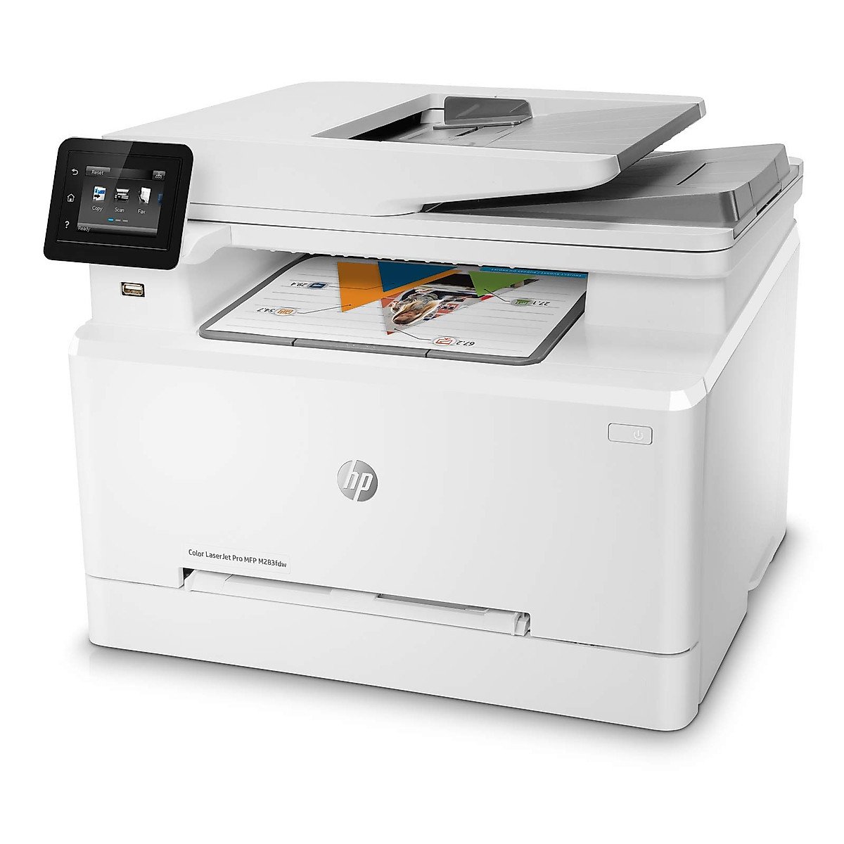 HP Color Laserjet Pro M283fdw Wireless All-in-One Laser Printer, Remote Mobile Print, Scan & Copy, Duplex Printing (7KW75A), White, Model:7KW75A#BGJ (Renewed)