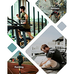 MAGCOMSEN Men's Athletic Shirts Dry Fit Lightweight Dry Fit Tee Tops Gym Active Fitness Sports Shirts Light Blue 2XL