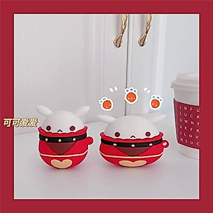 HENJI Case for Airpods 2&1, Cute Cartoon Knights of Favonius Klee Earphone Cases for Airpods 1 2, Hot Game Cover with Hook for Girls Kids Women Men (Jumpy Dumpty)