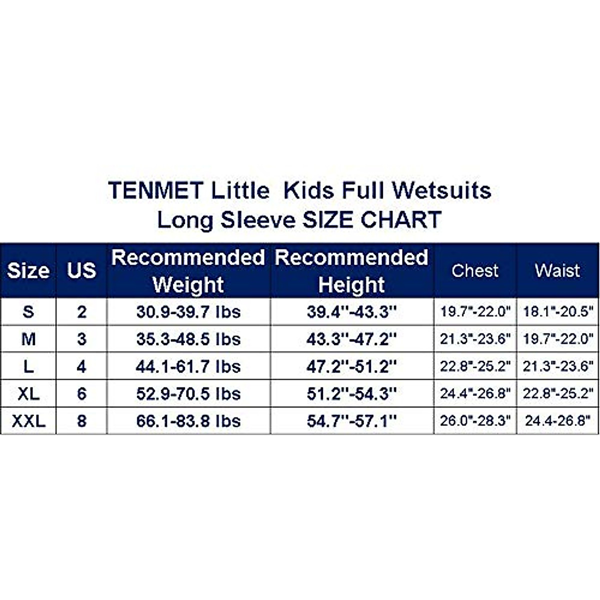 TENMET Boys Kids 2.5mm Neoprene Keep Warm Wetsuit UV Protection Swimsuits Long Sleeves Diving Suits Size 4