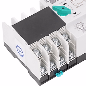 Dual Power Automatic Transfer Switch AC 400V 4P 100A ATS PC Automatic Changeover Toggle Switch for Municipal Electricity, UPS, Inverter, Solar