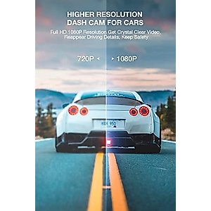 Dashcam【2022 New Version】Dash Camera for cars 1080P Full HD DVR Dashboard Camera 3"IPS Screen Driving Recorder 170°Wide Angle Lens Night Vision G-Sensor Loop Recording Motion Detection Parking Monitor