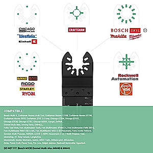 Ohuhu 28 PCS Oscillating Multitool Blades, Universal Oscillating Saw Blades for Wood Metal Plastic, Quick Release Multi Tool Blade Kit Fit Dewalt Milwaukee Multimaster Ryobi Makita Fein