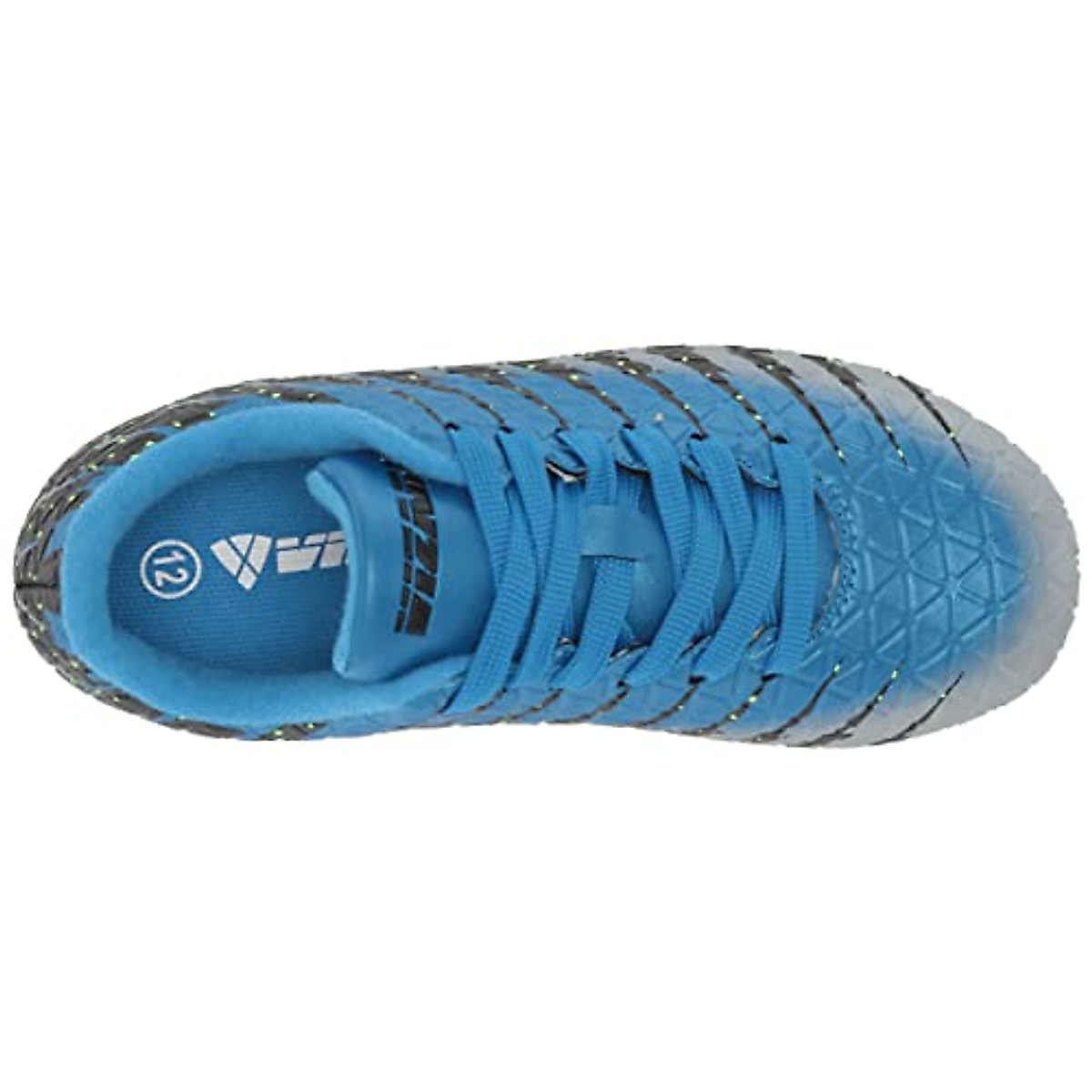 Vizari Bolt FG Soccer Shoes | Firm Ground Cleats for Outdoor Surfaces and Fields | Lightweight and Easy to wear Youth Outdoor Soccer Cleats | Blue/Black/Silver | 9.5 Toddler