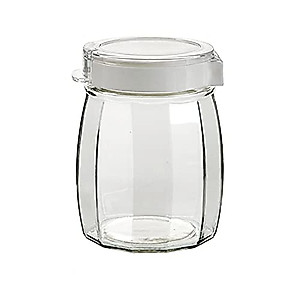 RFME Transparent Kitchen Storage Glass Tube flip Type Large capacity-1pcs Medium