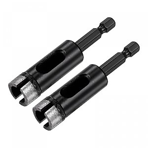 uxcell Diamond Hole Saw Core Drill Bit, 16mm Diameter 1/4" Hex Shank Sintered Diamond Hole Cutter for Masonry Porcelain Tile Marble Stone 2pcs