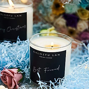 Chloefu LAN White Gardenia Scented Candles,Luxury Candle for Home Scented,Candle Gifts for Women, Paraffin-Grade Wax Candle with up to 100 Hour Burn Time, Large Jar,14.1oz
