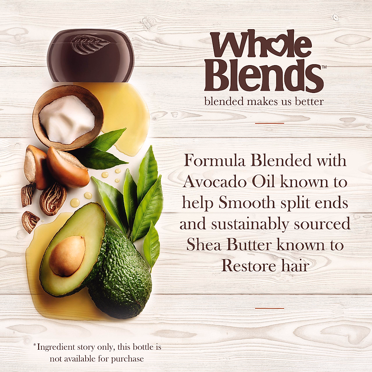 Garnier Whole Blends Shampoo with Avocado Oil & Shea Butter Extracts, 4 Count