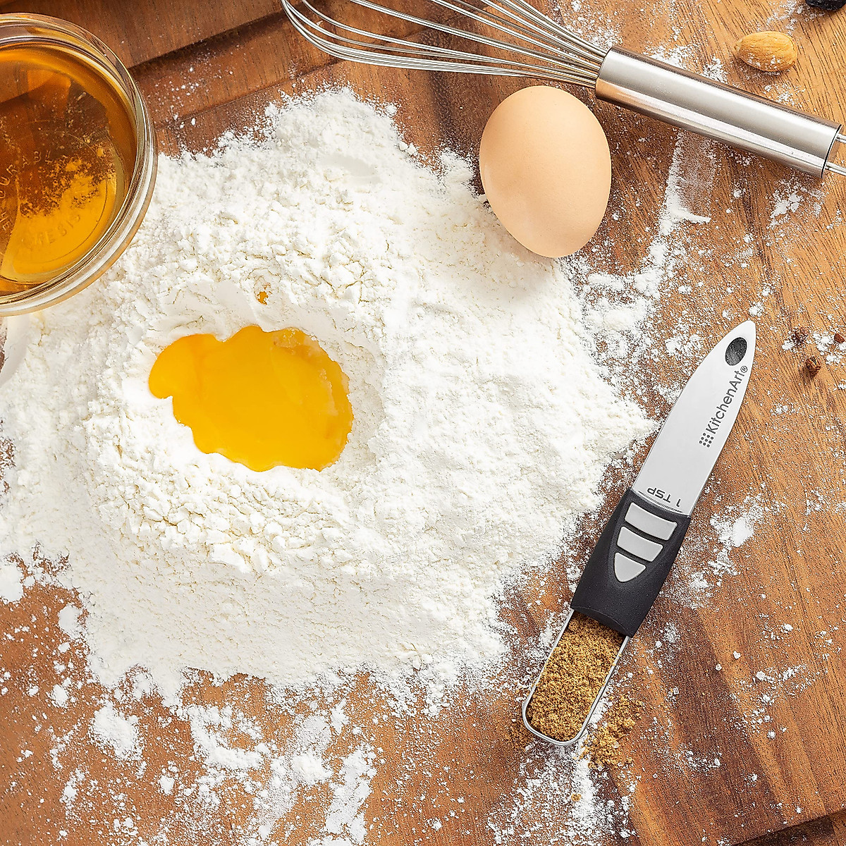 KitchenArt Pro Adjust-A-Teaspoon, Stainless Steel Measuring Spoon