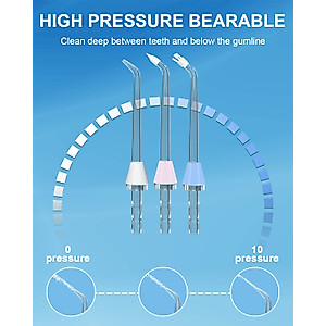MySmile 10 PCS Replacement Jet Tips Oral Irrigator Nozzle Set Compatible with Waterpik Water Flosser, Includes Classic Tips Periodontal Pocket Tips and Plaque Seeker Tips