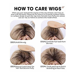 HAIRCUBE Shoulder Length Bob Wigs for Women Side Parting