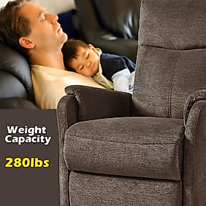 BCPHOME Electric Power, Small Recliners on Clearance,Living Room Single Sofa, Home Theater Seating with USB Port,Ergonomic Lounge Chair,Brown