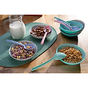 Pikanty - Plastic Spoon Portable Cereal, Soup, Porridge, Spoons Reusable Dinner Scoops for Home Kitchen Buffet Restaurant Flatware | Made in USA