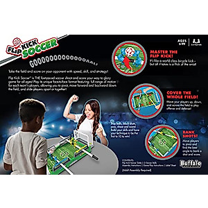 Buffalo Games - Flip Kick Soccer - Fast Paced Dexterity Game - Spinning Soccer Head to Head - Great for Family Game Night - Ages 5 and Up