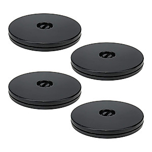Geesatis 4 Pcs Acrylic Lazy Susan 4 inch Turntable Organizer Rotating Revolving Display Base,Smooth Swivel Plate for Display Base Turn Dining Table