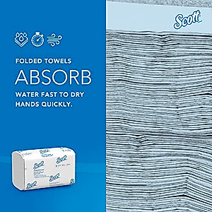 Scott® Pro™ Scottfold™ Multifold Paper Towels (01980), with Absorbency Pockets™, 9.4" x 12.4" sheets, White, (175 Sheets/Pack, 25 Packs/Case, 4,375 Sheets/Case)