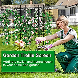 MYard Upgraded Garden Trellis for Climbing Plants, 64"x18" Plant Frame for Potted Plants with Twist Tie, Plant Support Screen Trellis for Flowers Vine Vegetable Indoor Outdoor