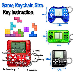 TGIQROVE Video Game Party Favors, Video Games Keychain, Birthday Gaming Party Gifts, Mini Game Console for Kids Classroom Prizes, Goodies Bags Stuffer, Backpack (12Pcs)