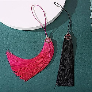 qbodp 20 Pieces Tassels Bulk,13cm Long Tassel Hanging Ornament,Handmade Craft Tassels for Bookmarks,Keychain,Gift Tag,Crafts and Jewelry Making,Yellow