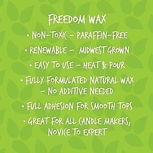 American Soy Organics- 10 lb of Freedom Soy Wax Beads for Candle Making – Microwavable Soy Wax Beads – Premium Soy Candle Making Supplies