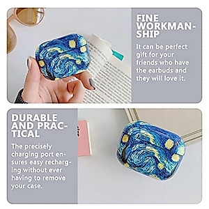 Hemobllo Case Cover Compatible with AirPods Pro, The Starry Night Cover Hard Case Shockproof Earphone Case Accessories for Earbuds Charging Case