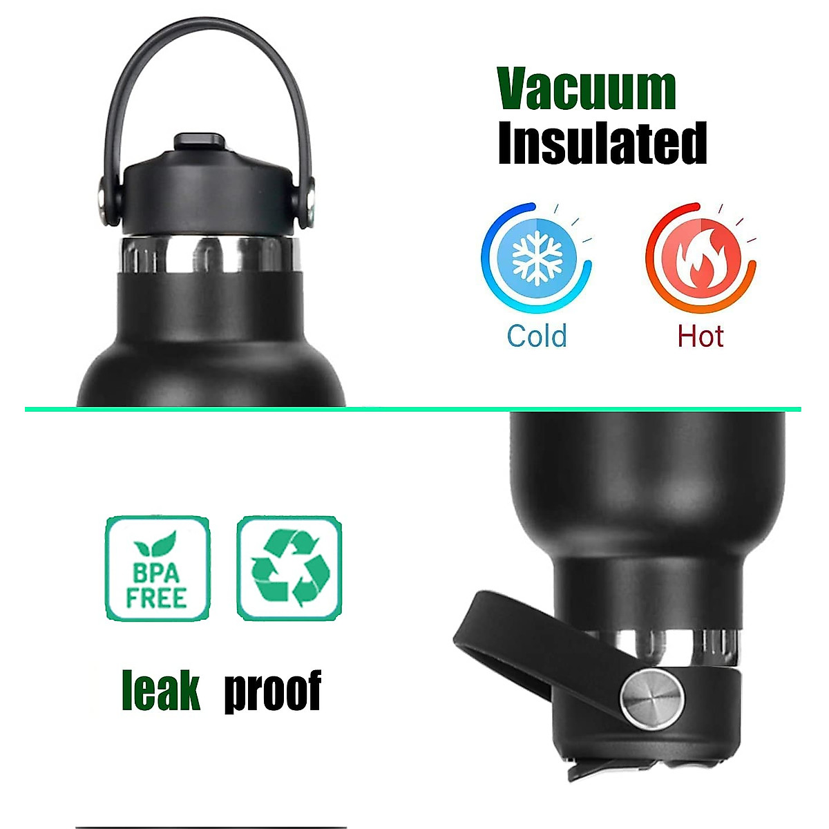 Straw Lid Compatible with Hydro Flask Standard Mouth & Iron Flask, Dust Cover Lid Fits Standard Mouth, Sports Water Bottle Accessories Replacement Straw Lid (Patented)