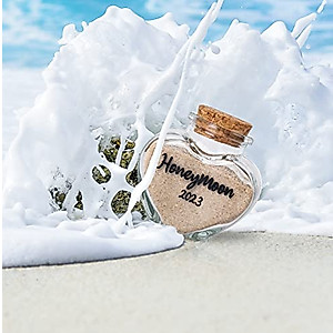 TUNGURIS Honeymoon Sand Keepsake Jar 2023，Bridal Shower Gift, Wedding Gift, Engagement Gift, Honeymoon Gift, Travel Gift for Couples, Newlywed, Fiance(Gift Box Includes) - 40ml Glass