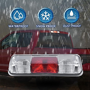 GRAND ORANGE Third Brake Light Compatible with Ford F150 2004 2005 2006 2007 2008 3rd Brake Tail Light Assembly Cargo Light Halogen