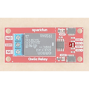 SparkFun Qwiic Single Relay-Up to 5.5A at 240VAC Multiple I2C addresses Available Turn on/Off high Power Device from Low Power microcontroller No Soldering Large Power Loads w/Simple I2C Commands