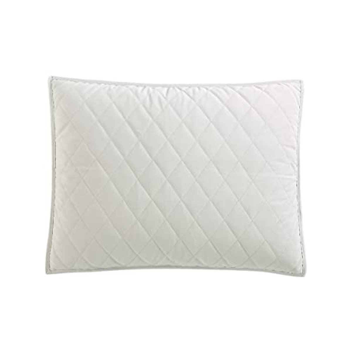 Vera Wang - King Quilt Set, Luxurious Velvet Bedding with Matching Shams, Lightweight Home Decor (Diamond Velvet Natural Ivory, King)