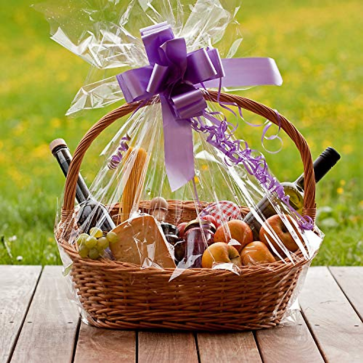 Shrink Wrap Bags for Gift Baskets, 24x30 inches Clear PVC Heat Gift Basket Shrink Bags 10Pack