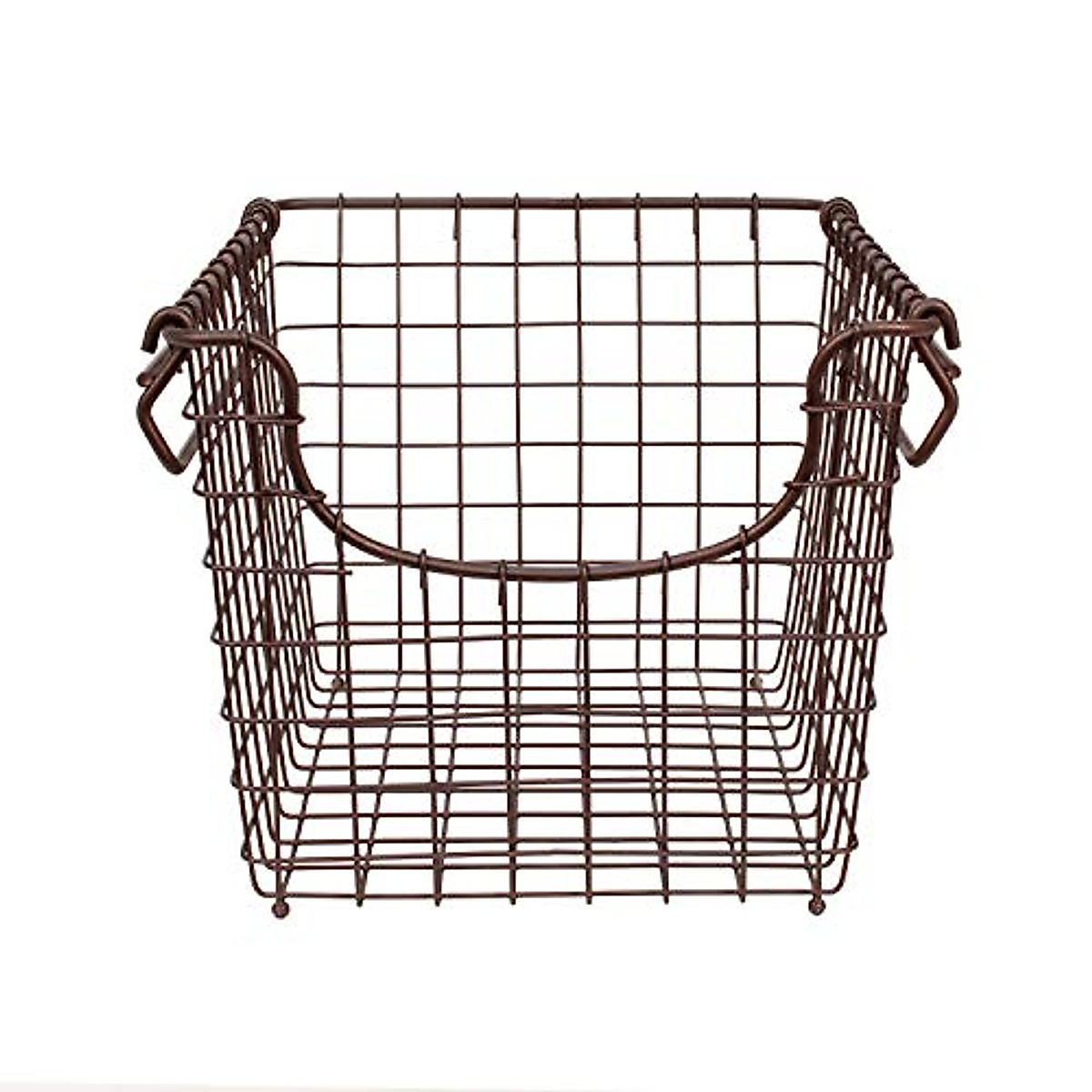 Spectrum Diversified Scoop Stacking Storage Basket, Small, Bronze